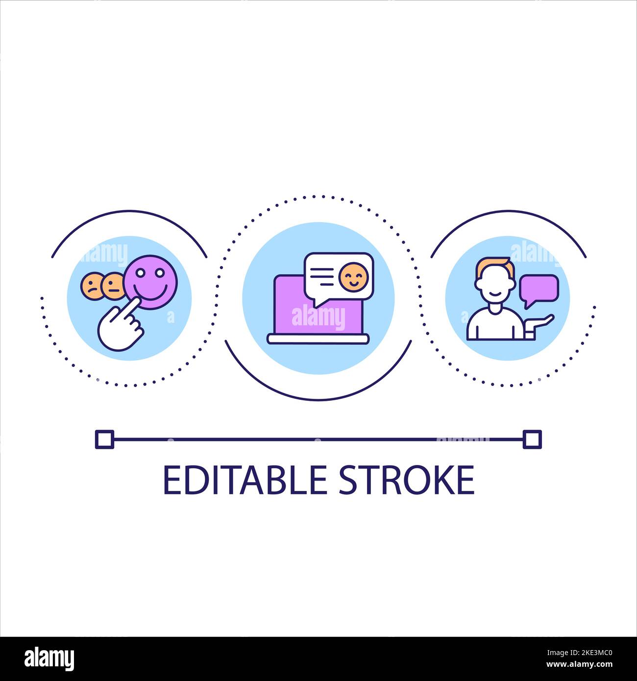 Online communication loop concept icon Stock Vector Image & Art - Alamy