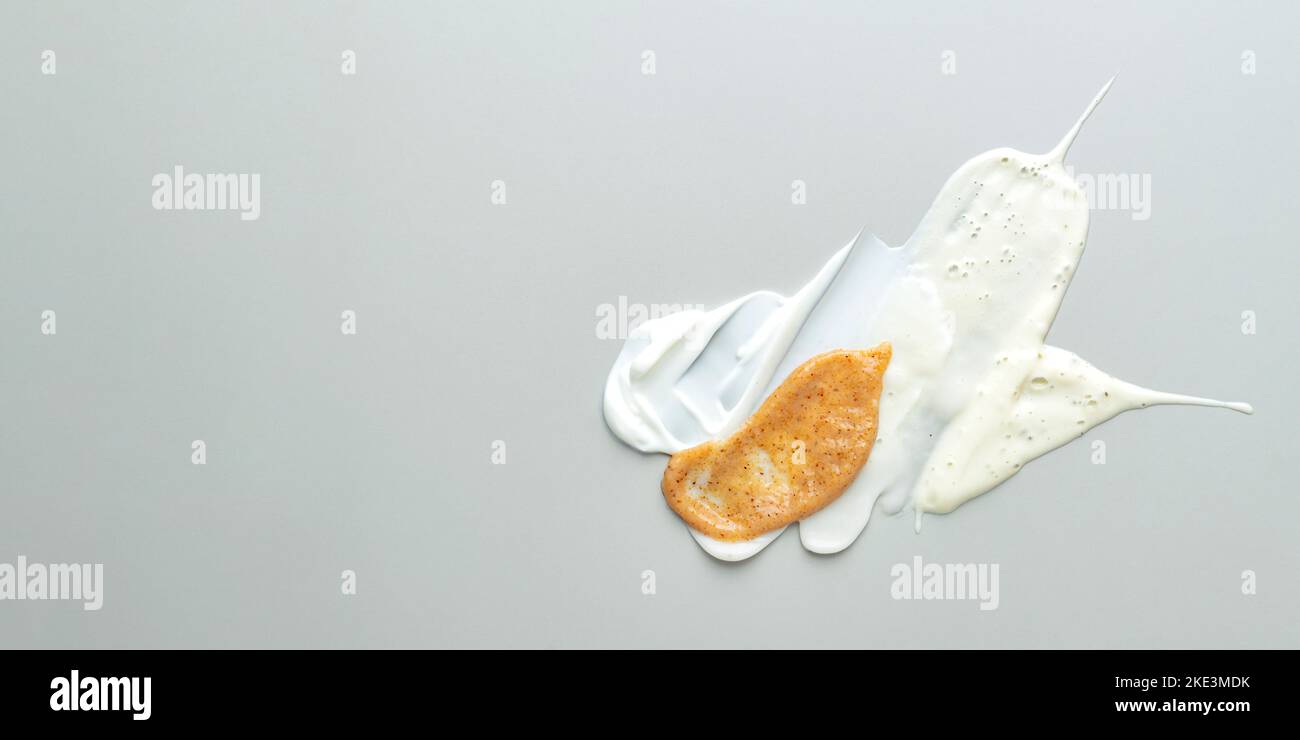 Composition of various cosmetic mask, creams, serum, scrubs and lotion ...