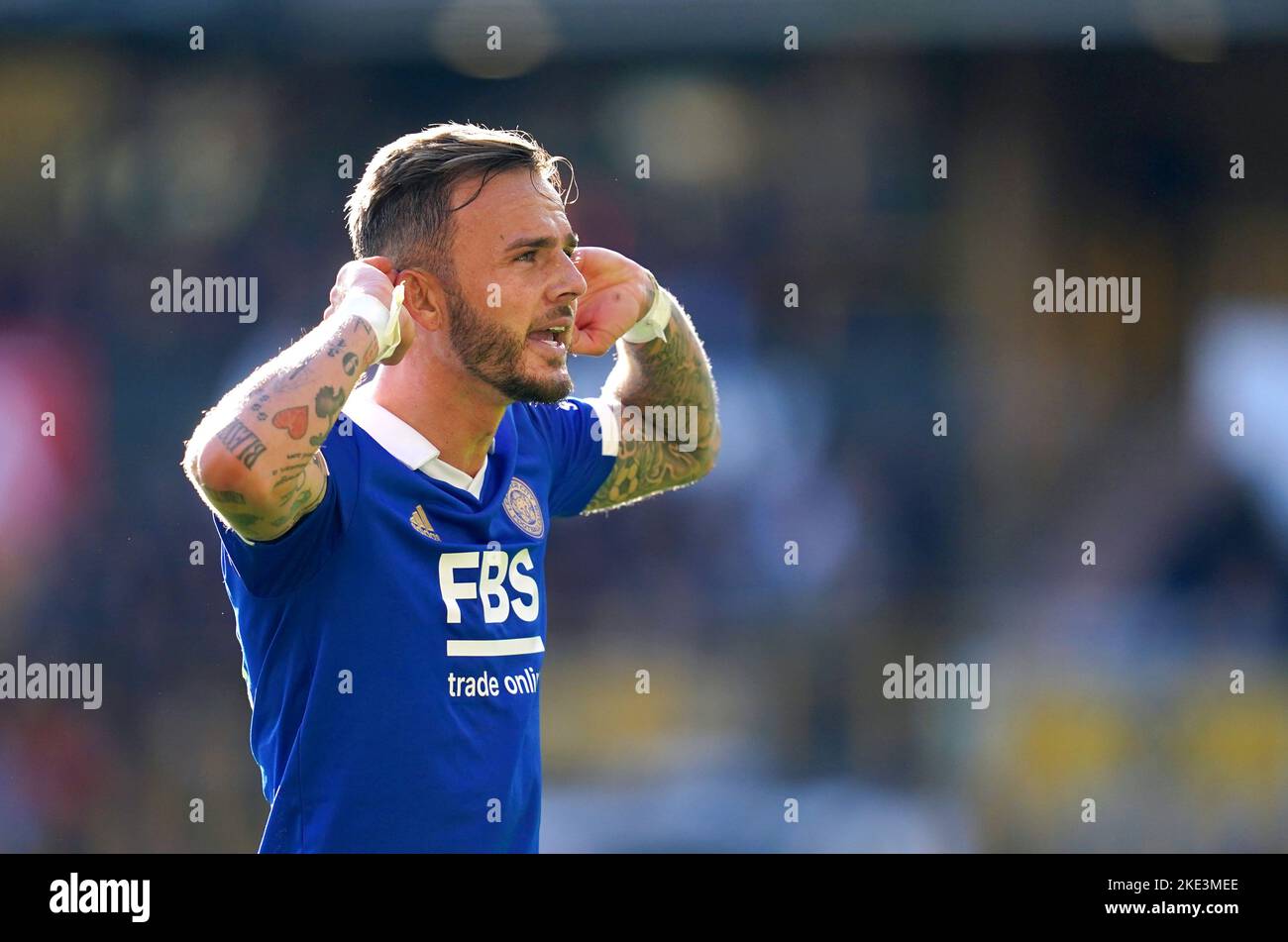 File photo dated 23-10-2022 of Leicester City's James Maddison. England ...