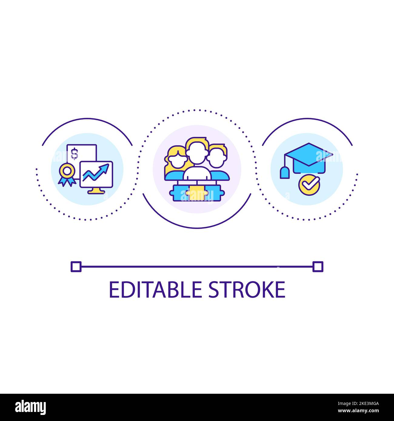 Public education benefits loop concept icon Stock Vector Image & Art ...