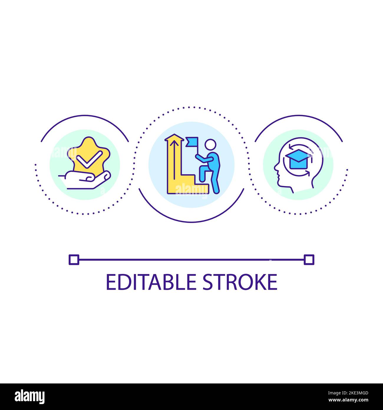 Personal promotion loop concept icon Stock Vector Image & Art - Alamy