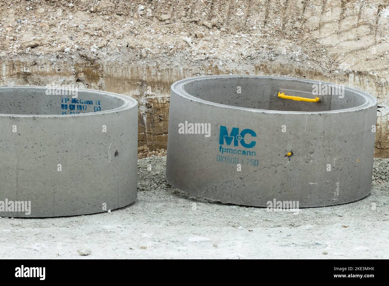 FP McCann Ltd precast concrete chamber ring for manhole - England, UK ...