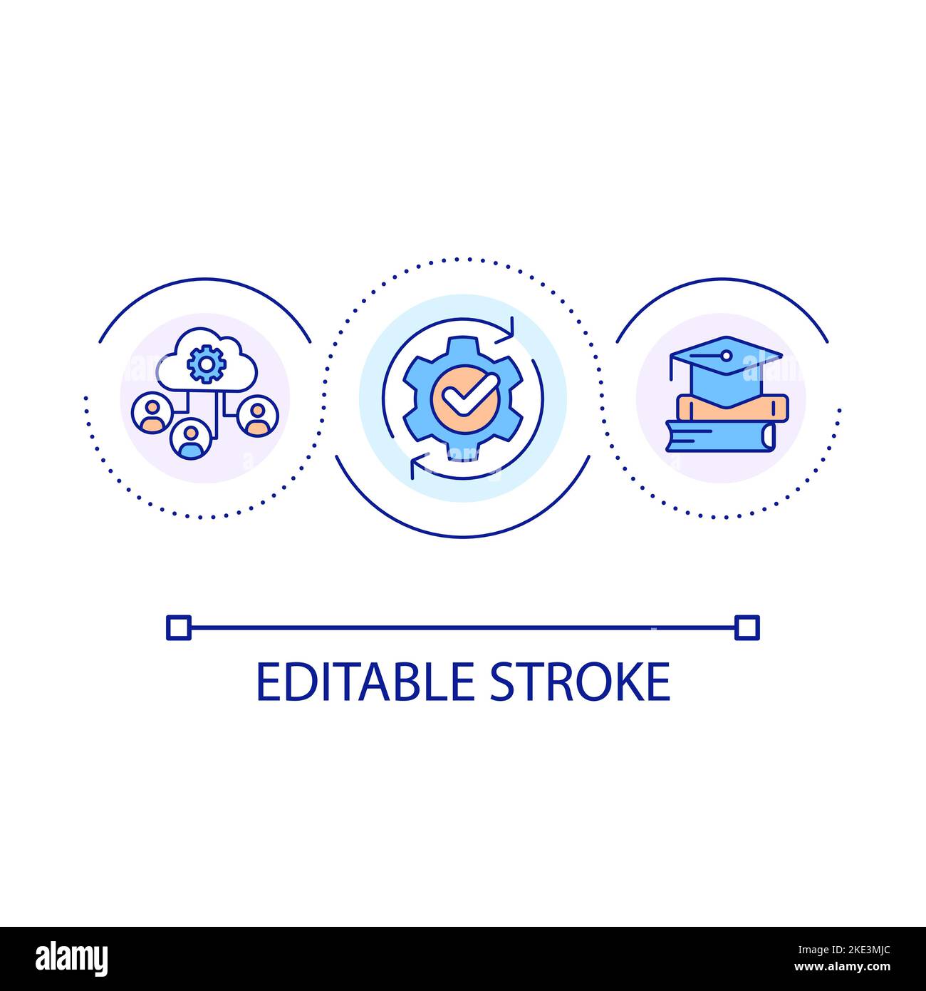 E learning technology loop concept icon Stock Vector Image & Art - Alamy