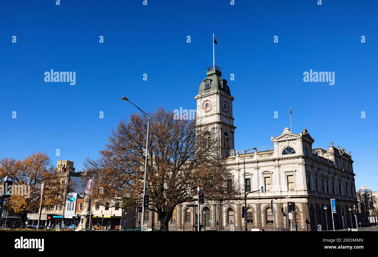 Ballarat Australia / Exterior view of the 1872 Town Hall. The Ballarat ...