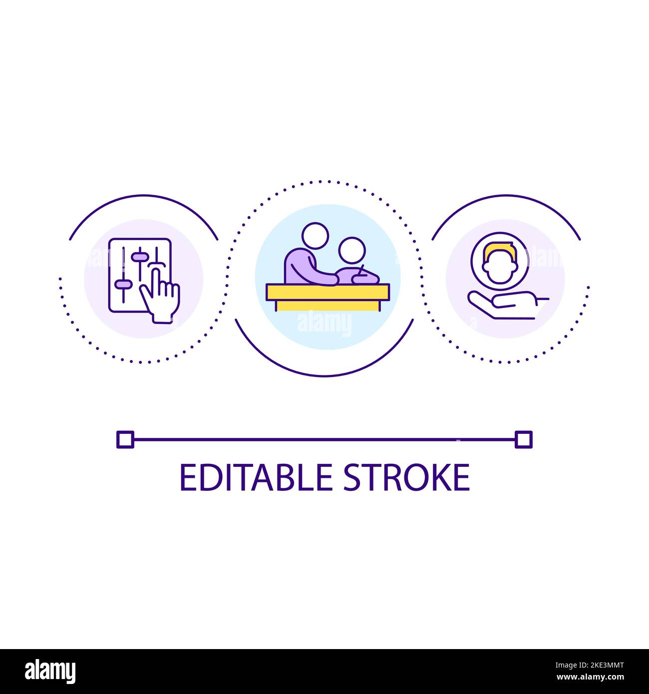 Student support service loop concept icon Stock Vector Image & Art - Alamy