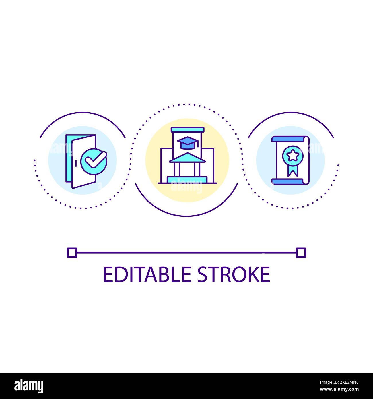 Formal educational system loop concept icon Stock Vector Image & Art - Alamy