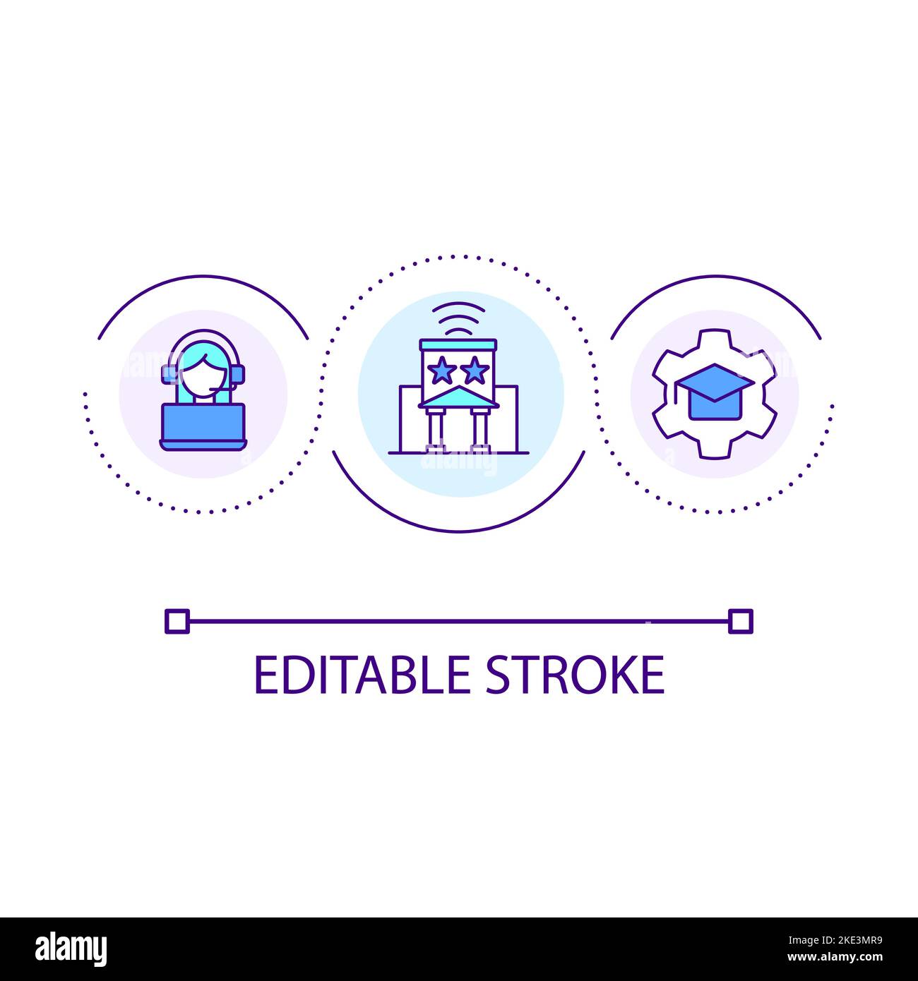 Learning on internet loop concept icon Stock Vector Image & Art - Alamy