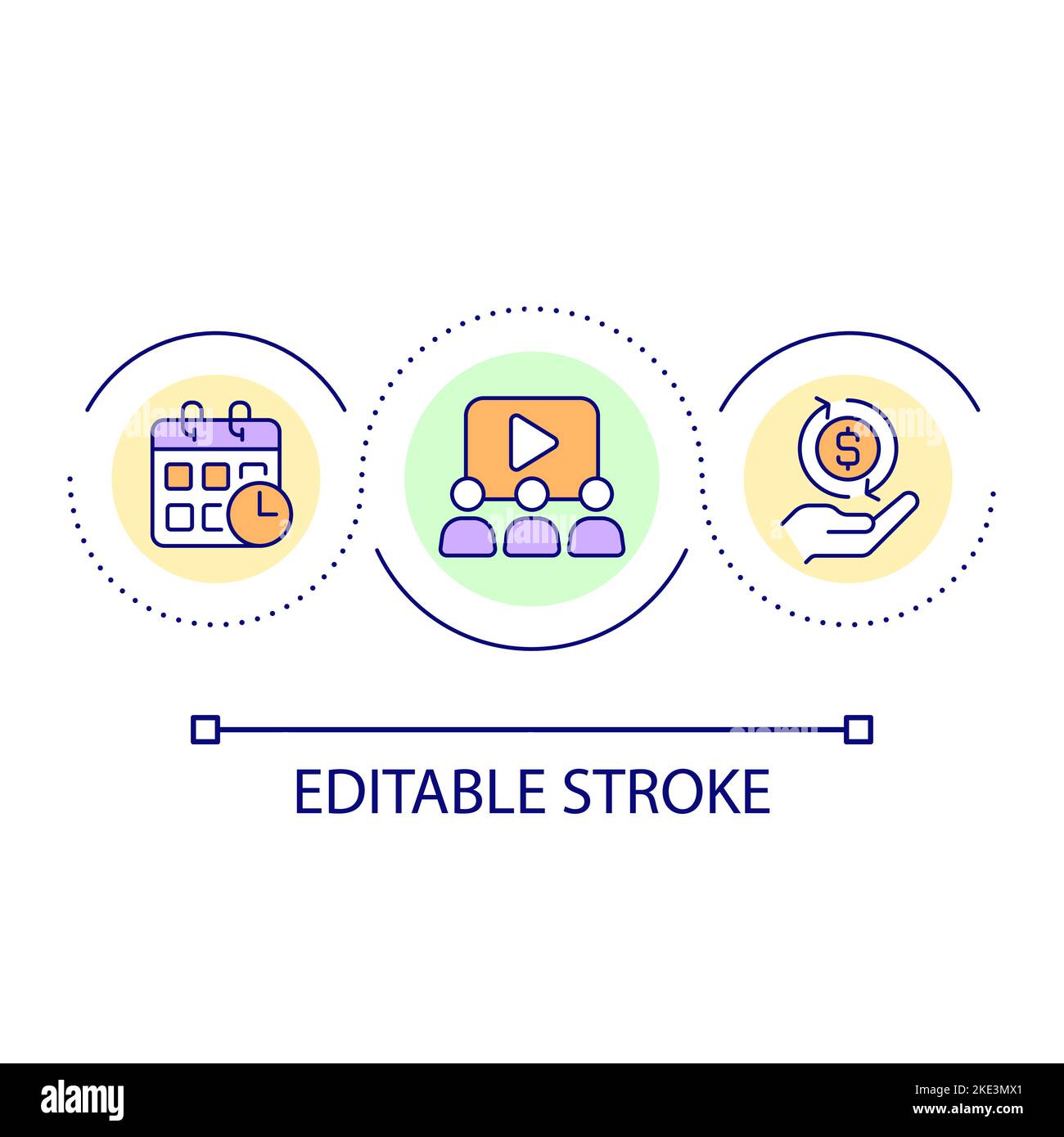 Video subscribe icon outline Cut Out Stock Images & Pictures - Alamy