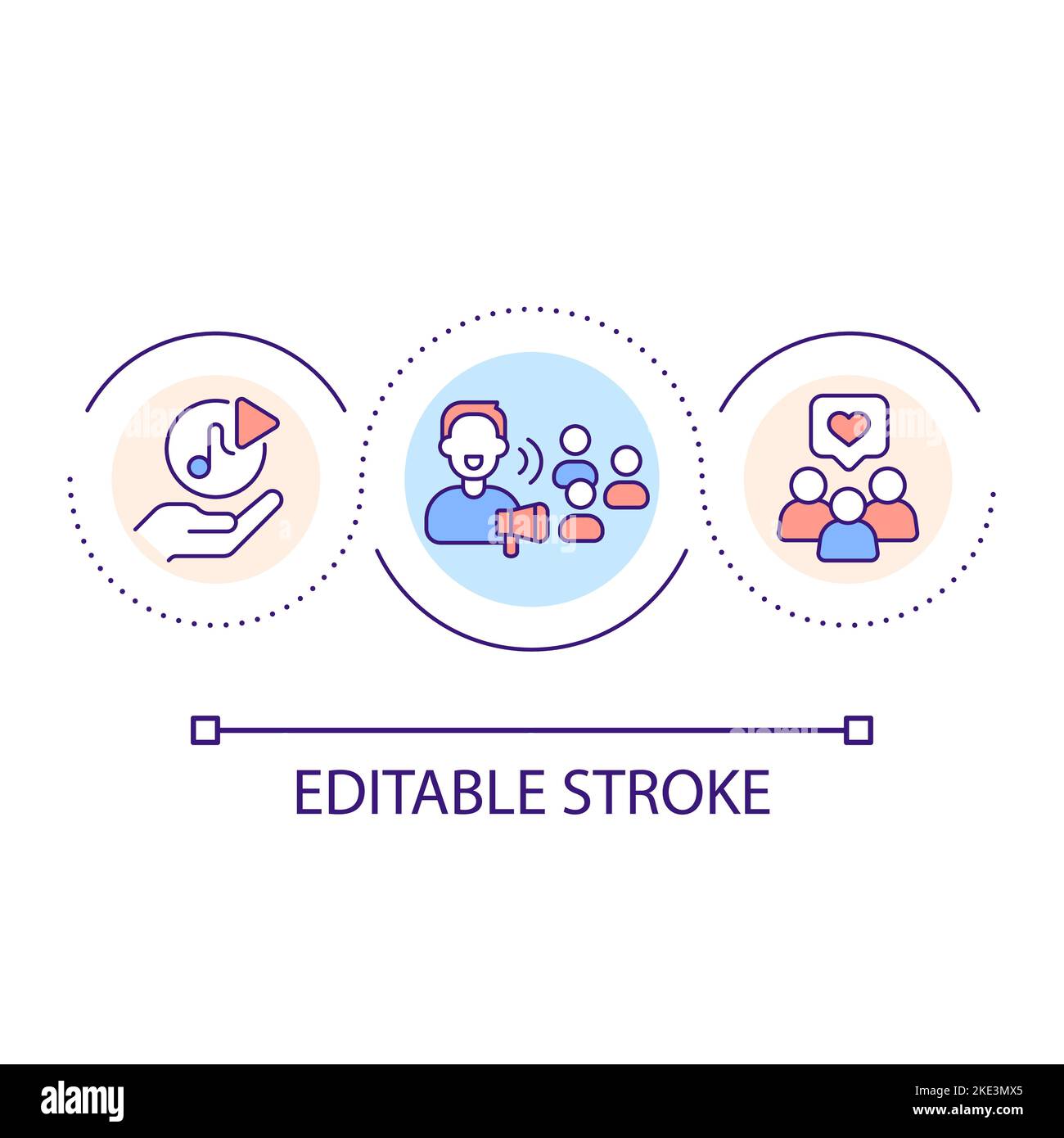 Visual storytelling podcast loop concept icon Stock Vector Image & Art ...