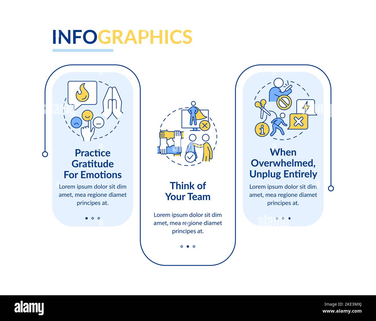 Reduce anxiety about news rectangle infographic template Stock Vector ...