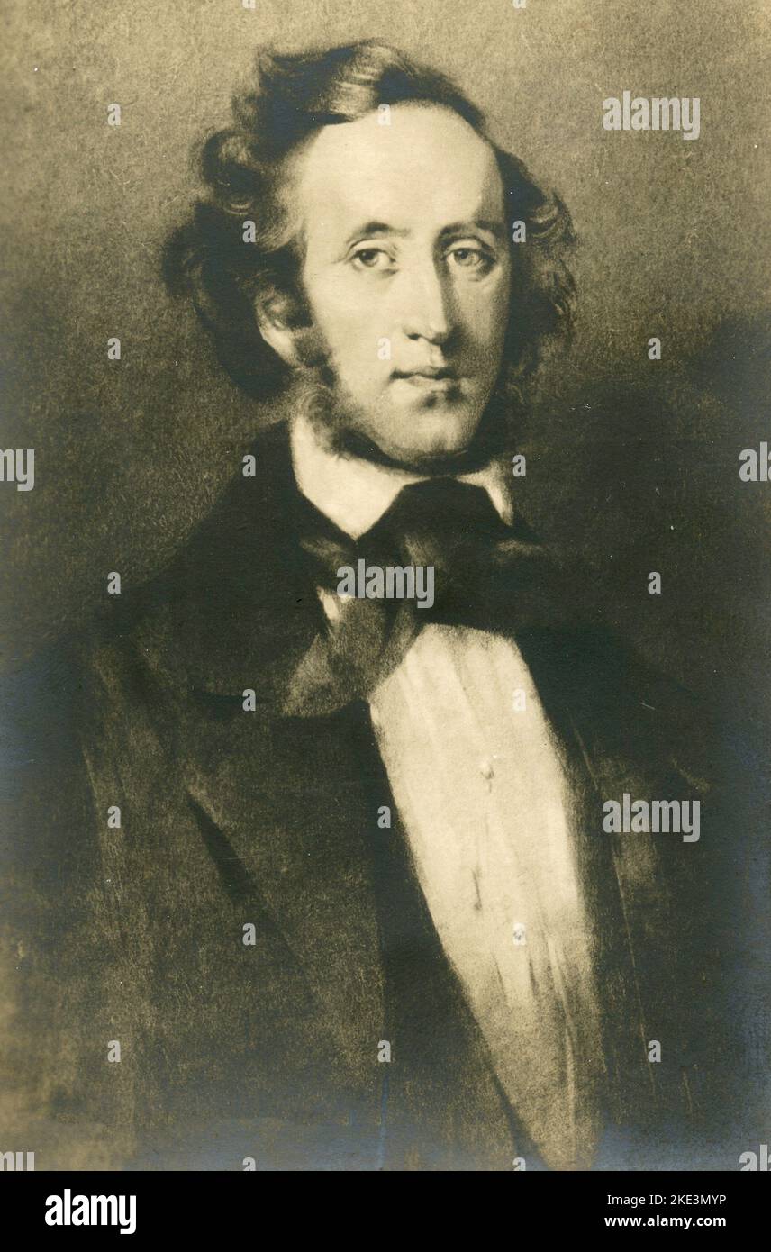 Portrait of German composer Felix Mendelssohn, 1800s Stock Photo - Alamy