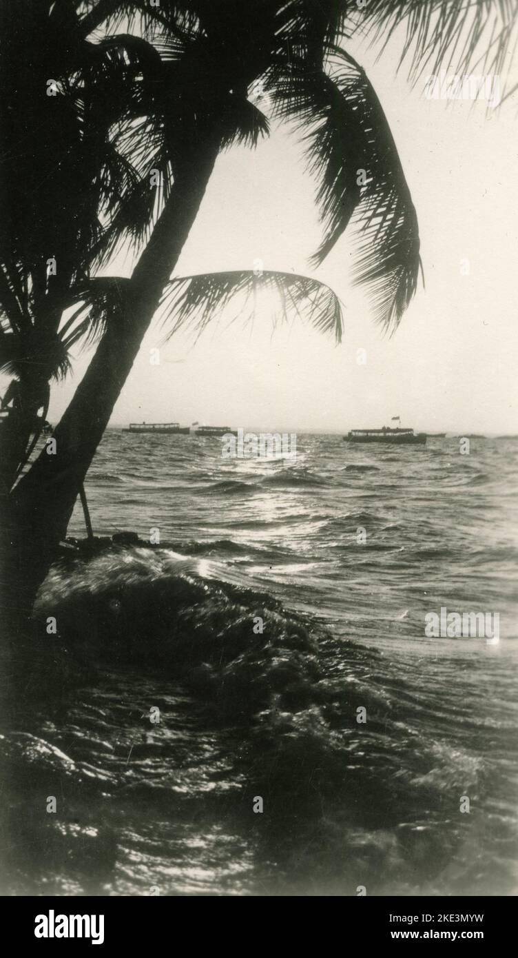 View of Palmarejo Beach, Maracaibo, Venezuela 1950s Stock Photo - Alamy