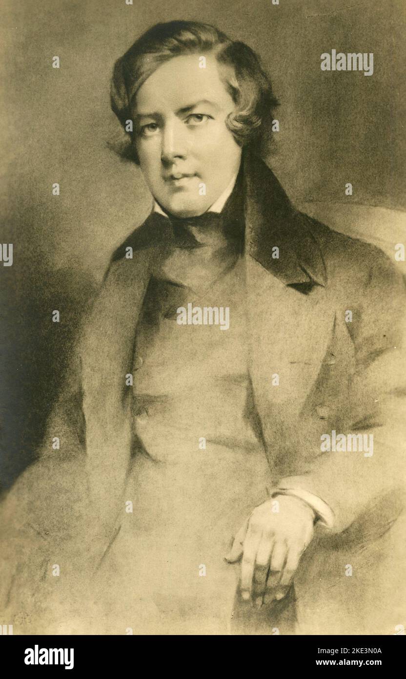 Portrait of German composer Robert Schumann, 1800s Stock Photo - Alamy