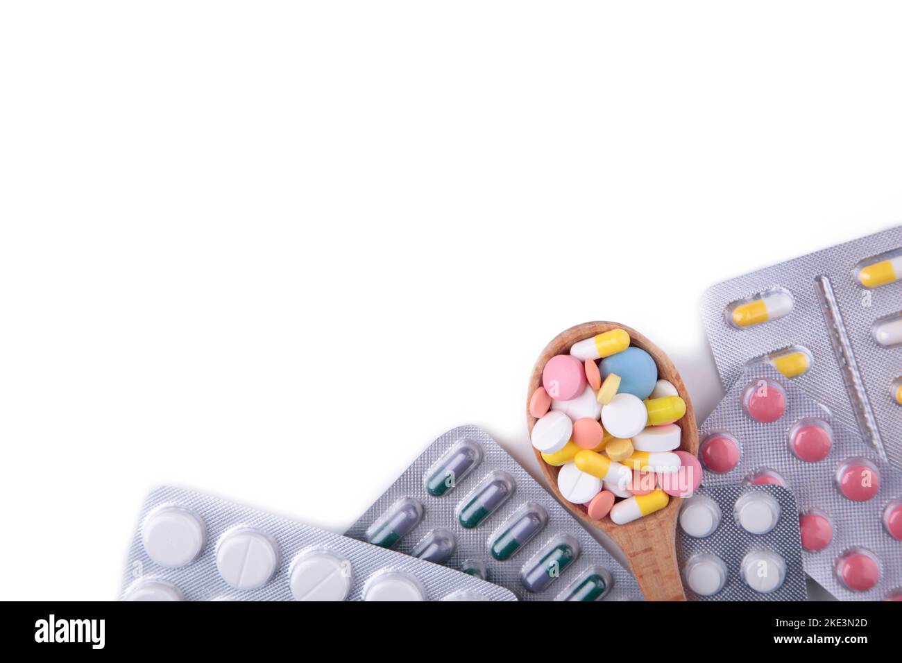 Colorful pills isolated on white background, cut out Stock Photo - Alamy