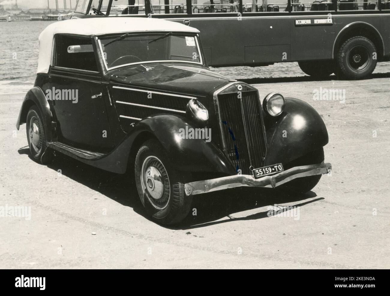 Lancia Augusta Cabriolet car, Italy 1951 Stock Photo - Alamy