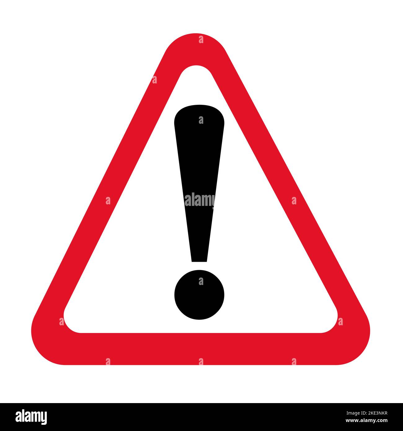 Warning sign in red triangle, attention, danger icon. . Vector ...