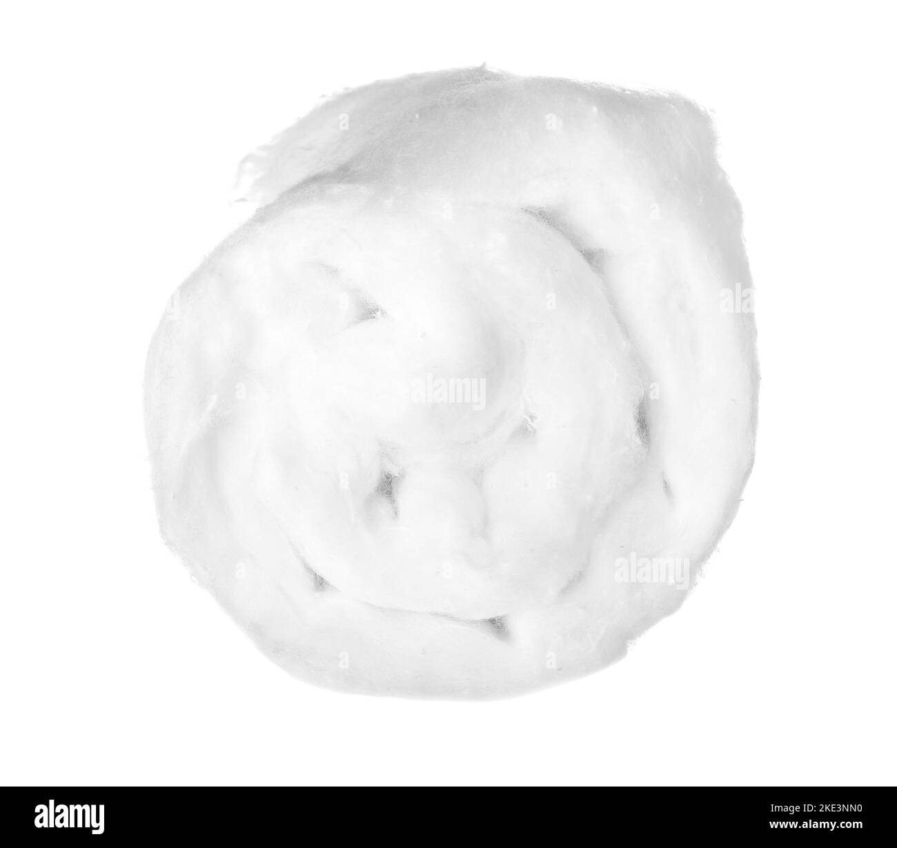 Roll of soft cotton wool on white background Stock Photo - Alamy