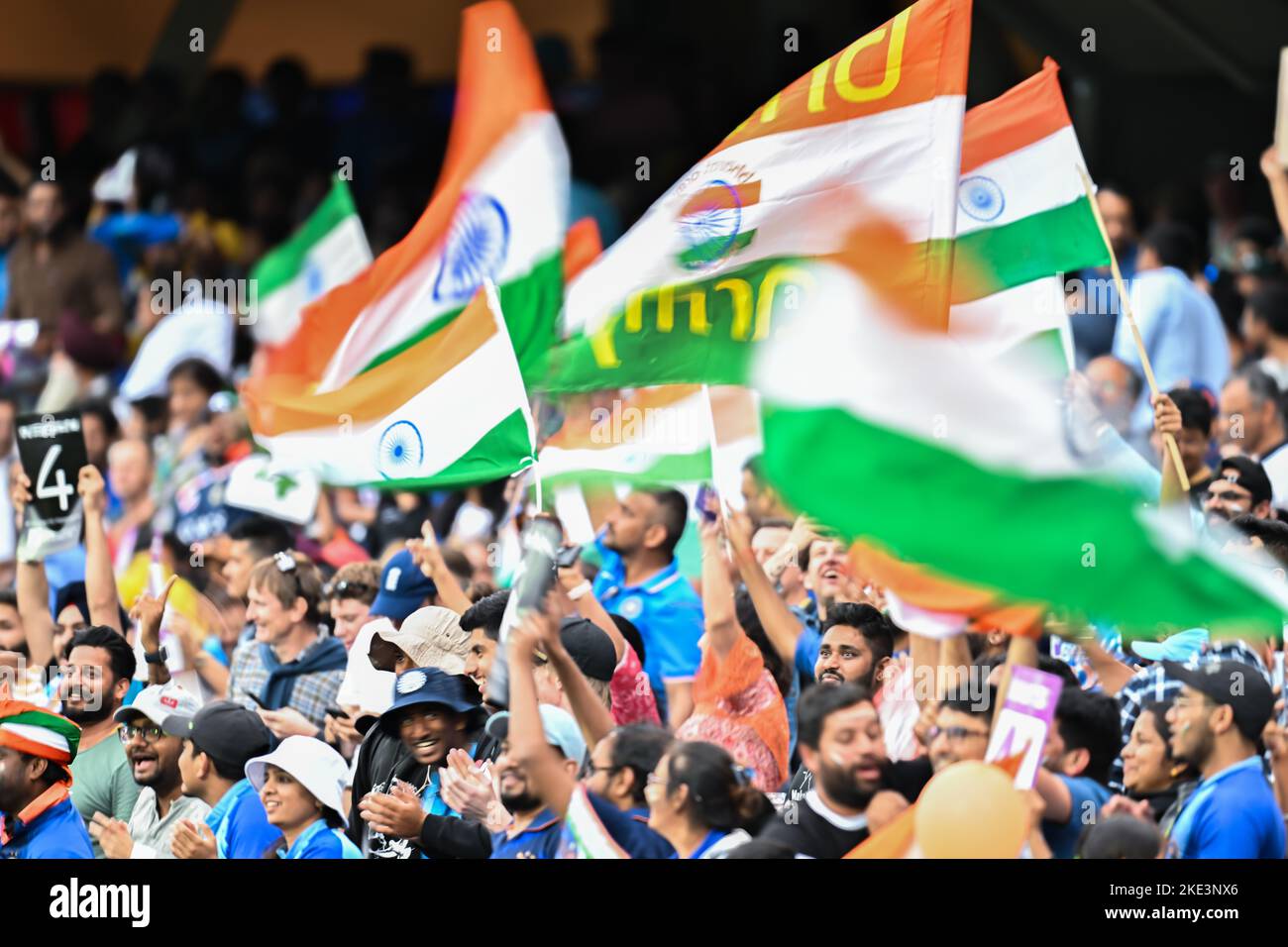 India Fans celebrates during the ICC Men's T20 World Cup Semi Final ...
