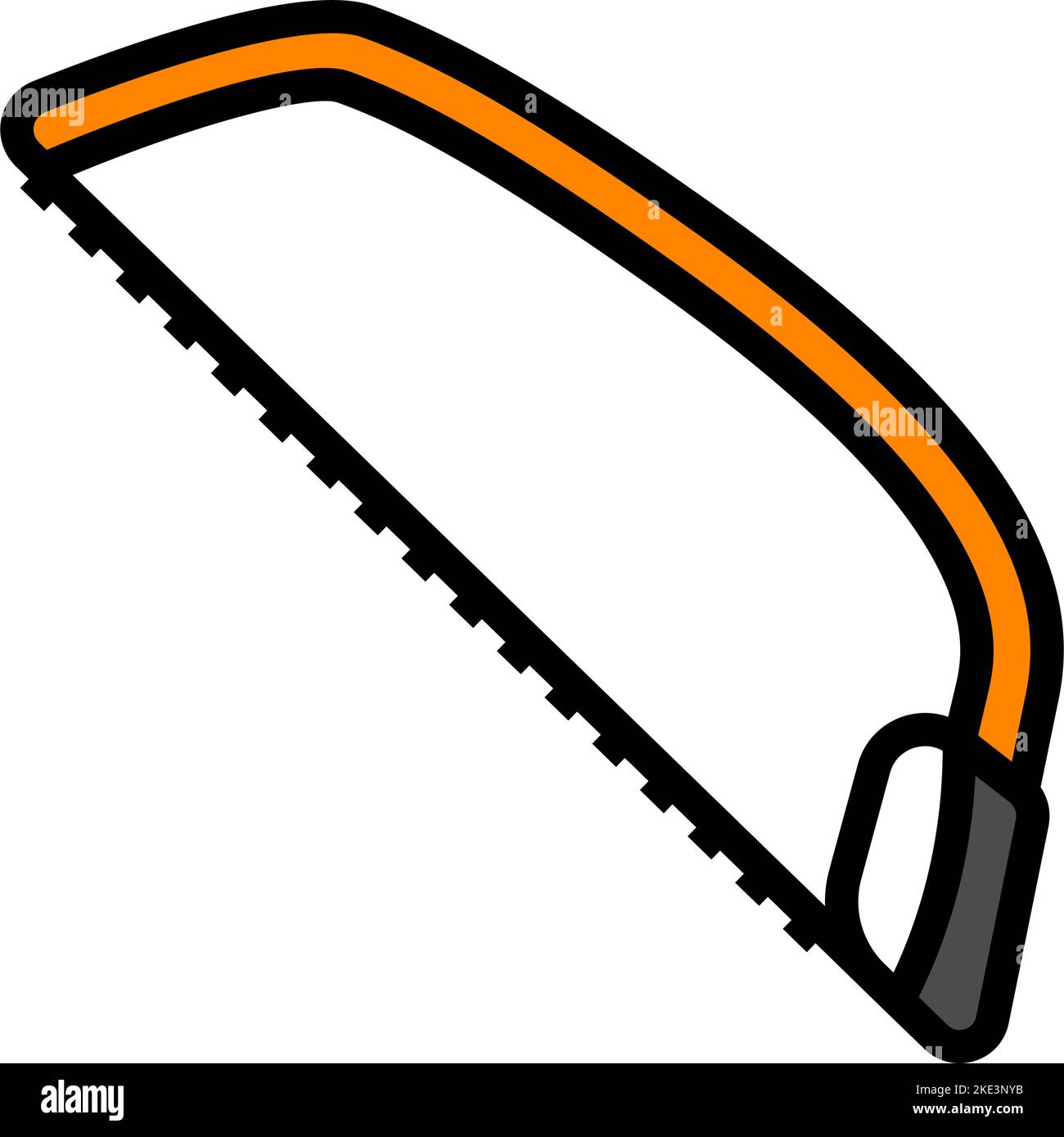 bow cut saw color icon vector illustration Stock Vector Image & Art - Alamy