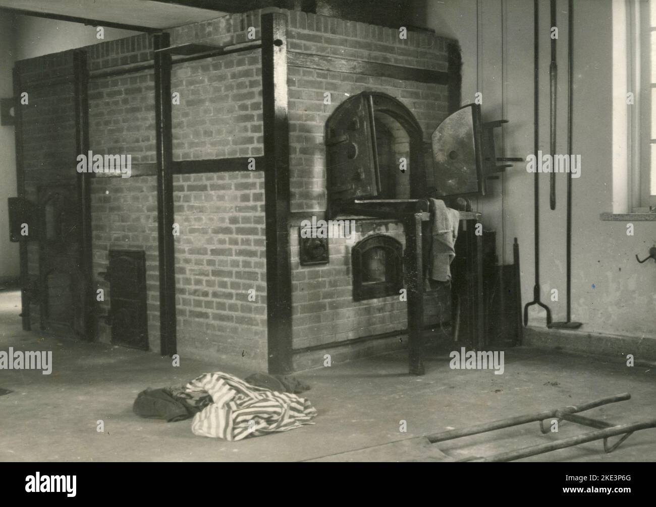 The crematorium at Vught concentration camp, Holland 1944 Stock Photo ...