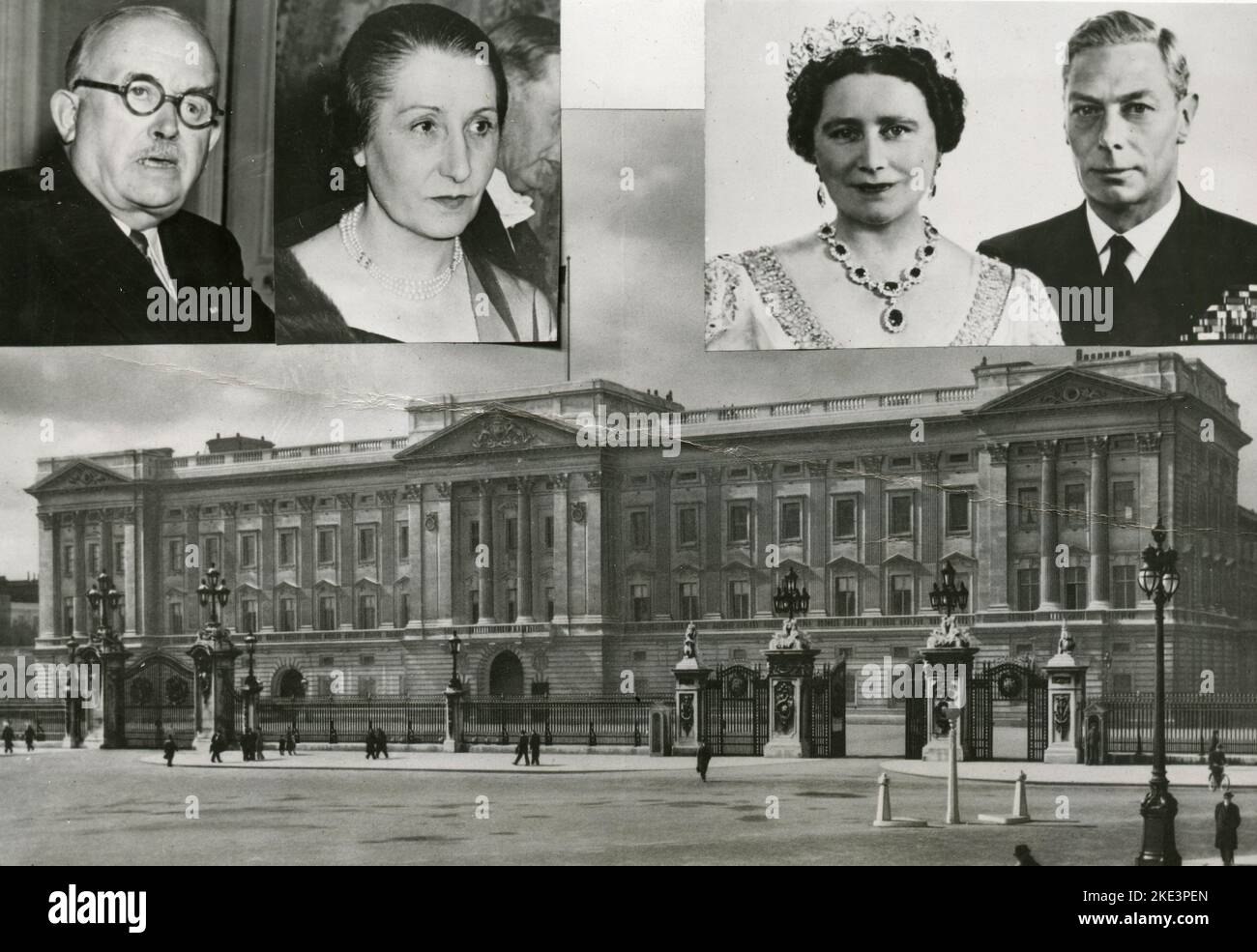French President and Madame Vincent Auriol, and British Queen Elizabeth ...