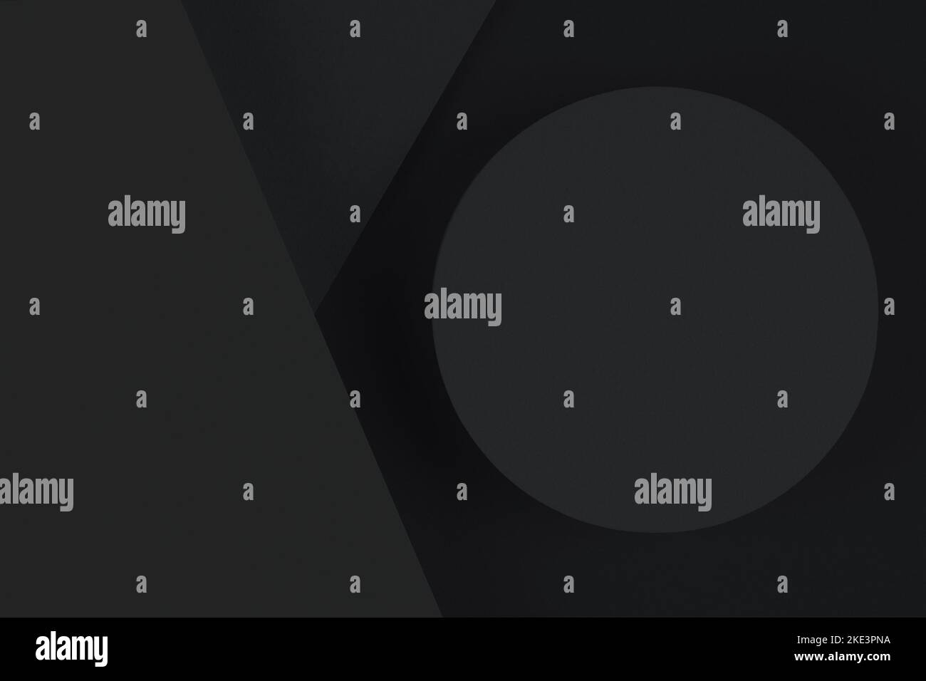 Abstract geometric gray color background. Empty round shape platform ...