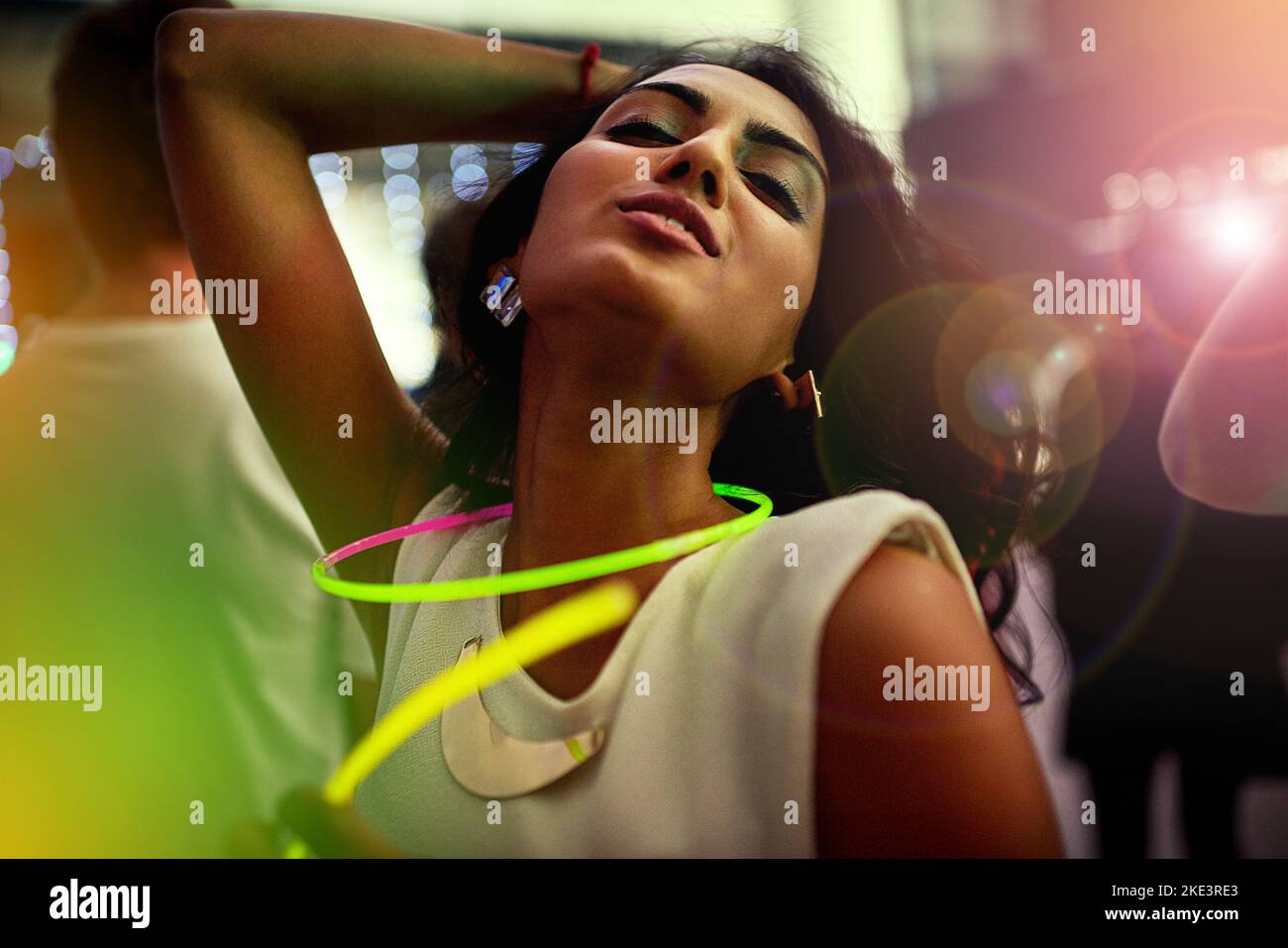 Shes mesmerizing when she moves. a beautiful young woman dancing in a ...