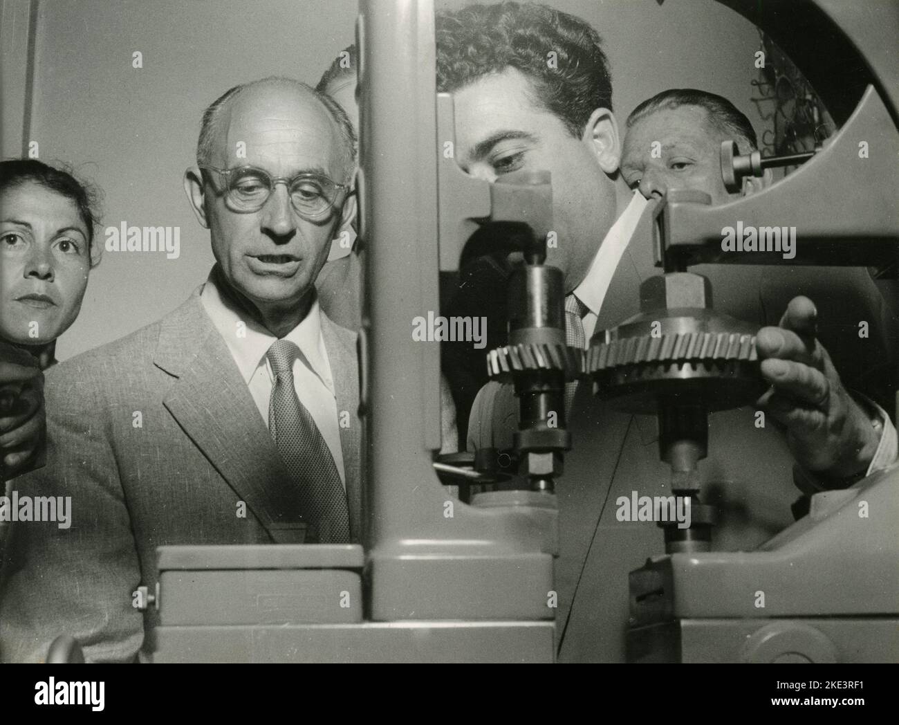 Italian physicist Enrico Fermi, winner of Nobel Prize, visiting the ...