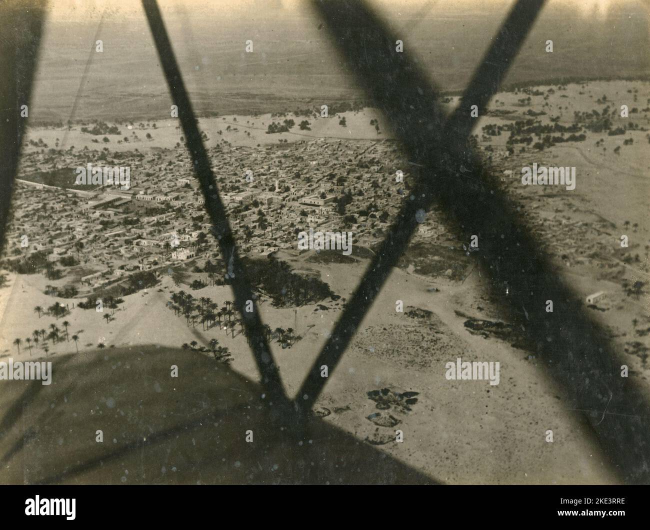 Aerial view from the airplane of Zuwara, Libya 1930s Stock Photo - Alamy