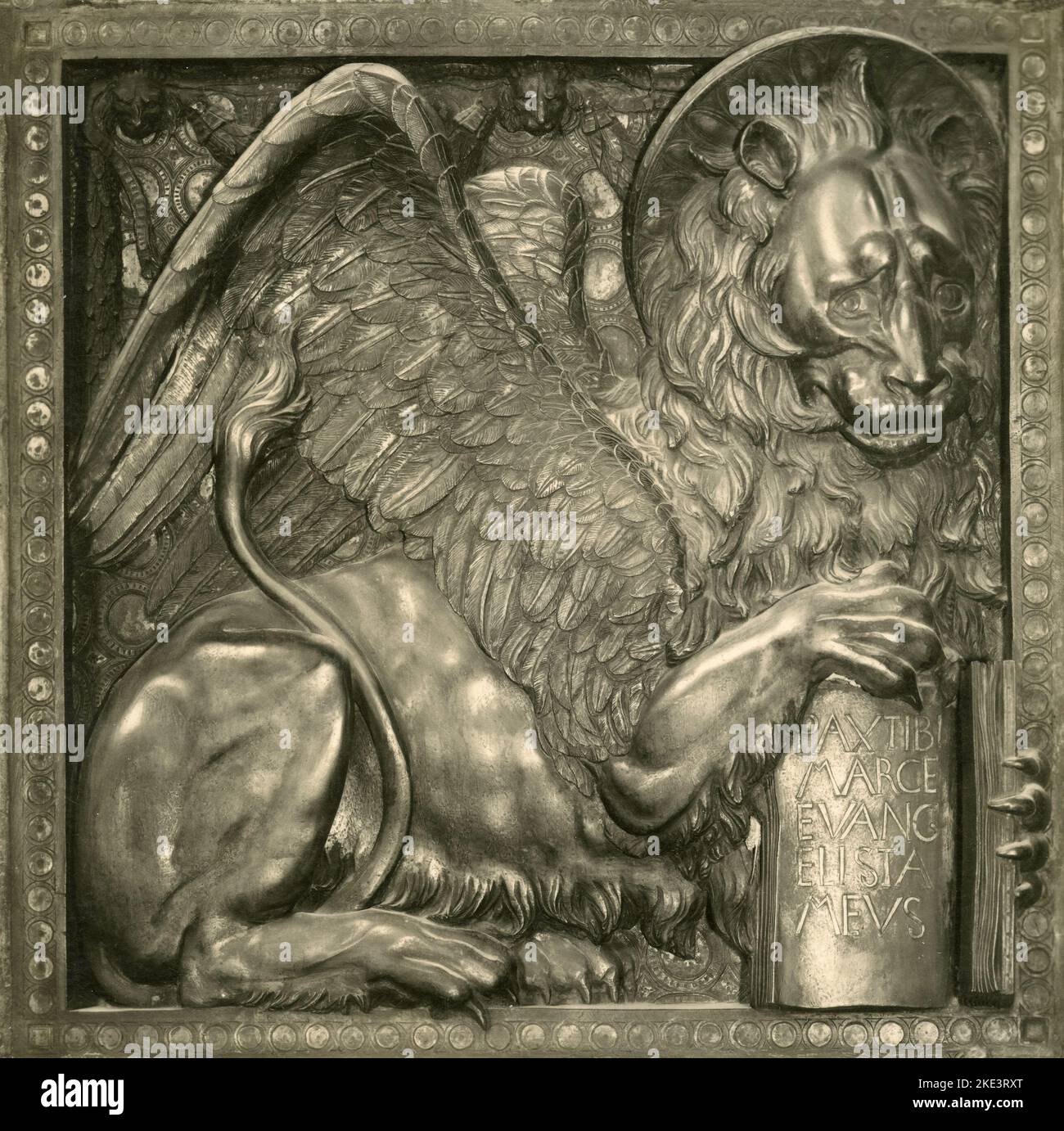 The Winged Lion symbol of St. Mark Apostle, by Italian artist Donatello ...
