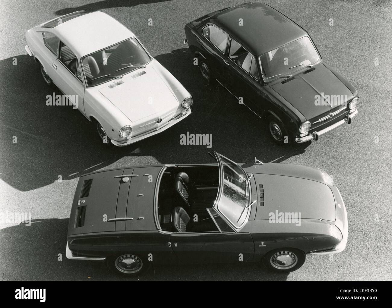 FIAT 850 car in three versions: Sedan, Coupé and Spider, Italy 1965 ...