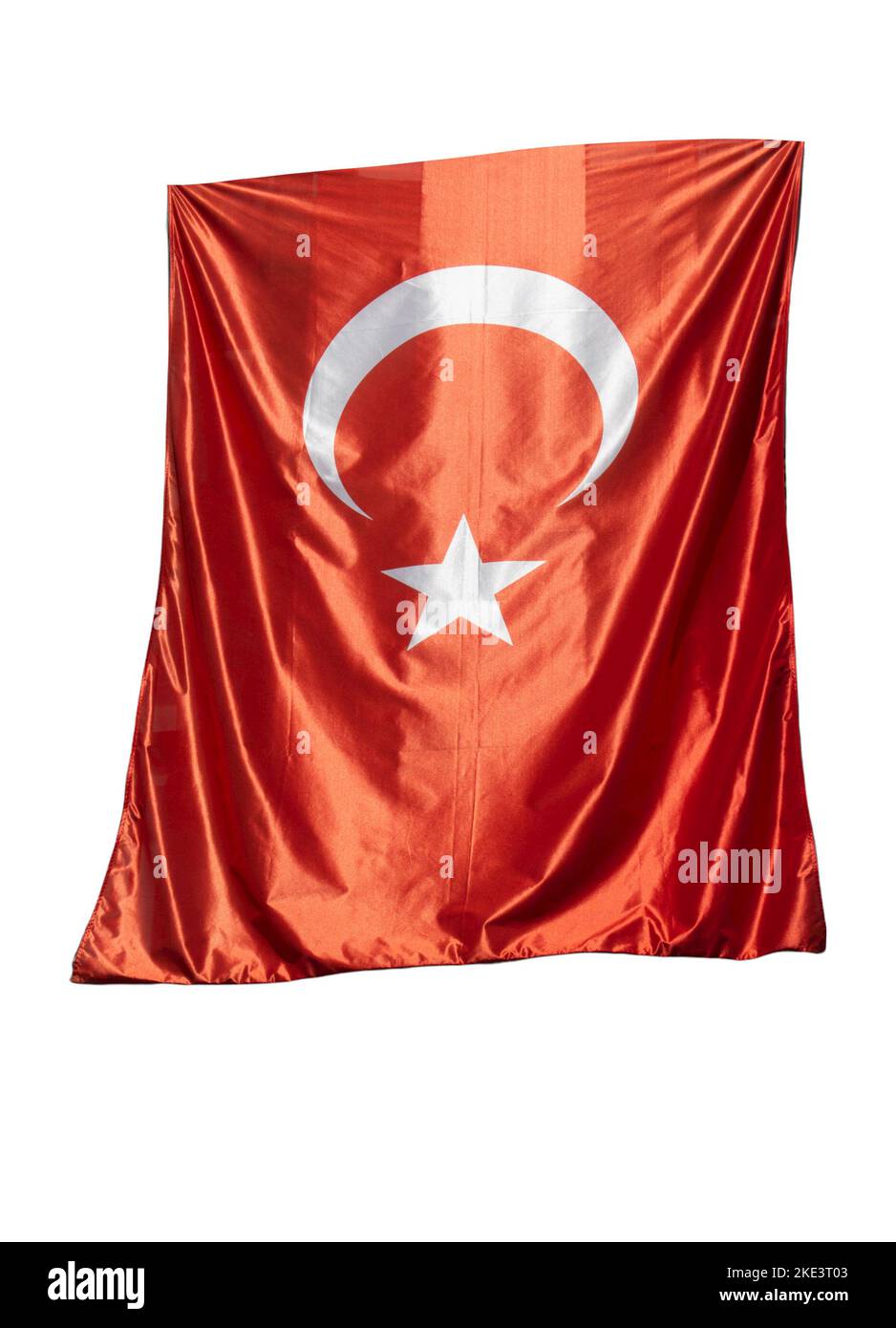 Turkish flags isolated on white backround featuring star and crescent ...