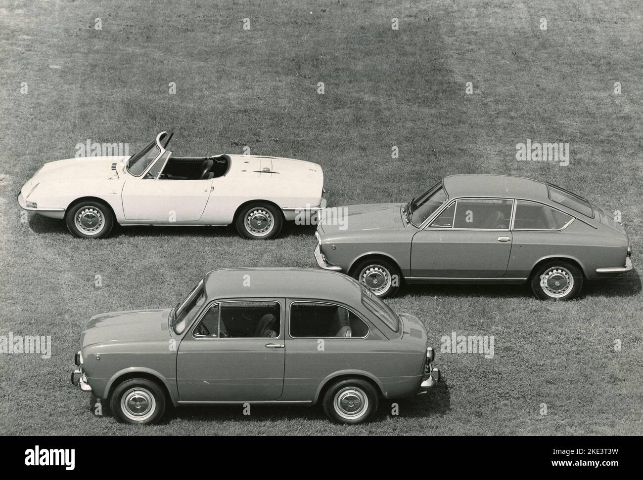 FIAT 850 car in three versions: Sedan, Coupé and Spider, Italy 1965 ...