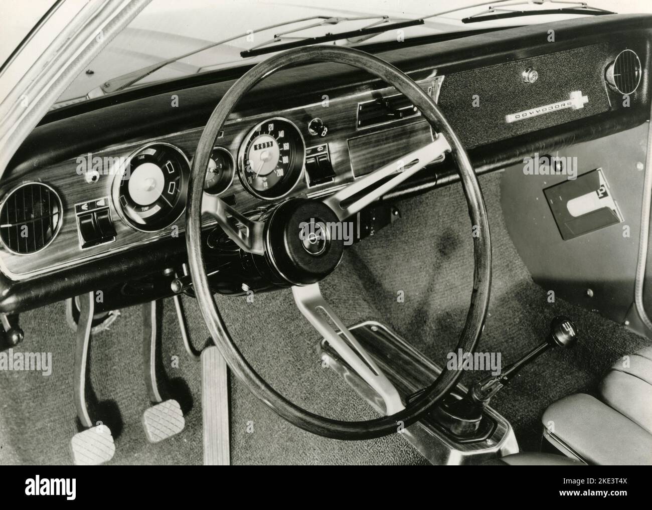 Inside view of Opel Commodore 4-door car, Germany 1967 Stock Photo - Alamy