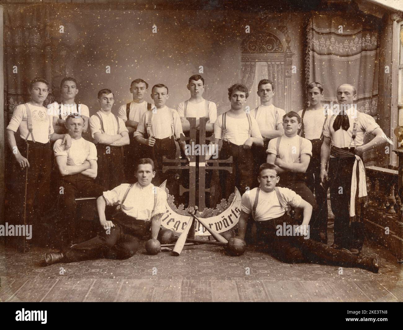 Group photo of a Baseball Team Siege Volwarts, Germany 1920s Stock ...