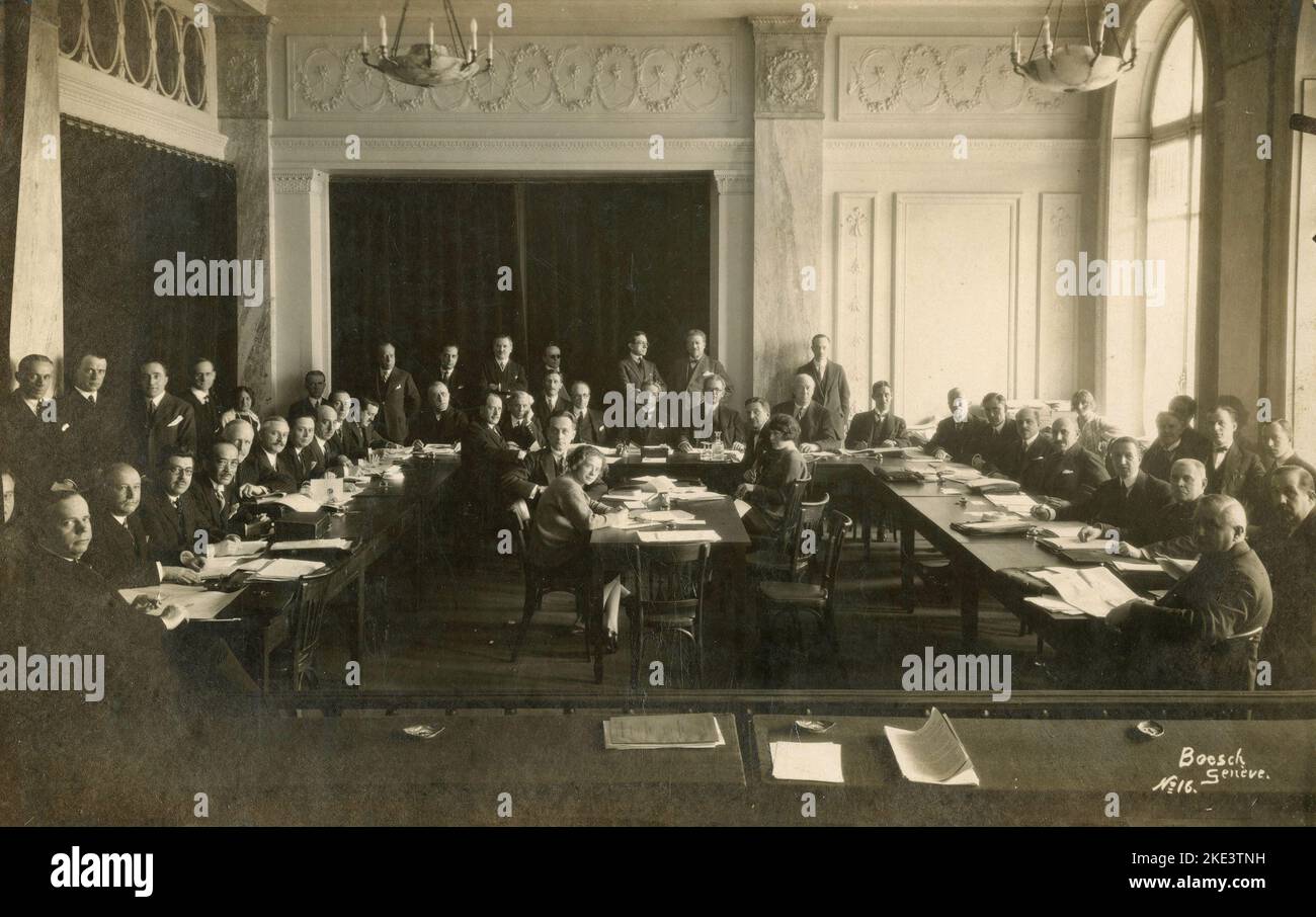 Meeting of the delegates to the League of Nations, Geneva, Switzerland ...