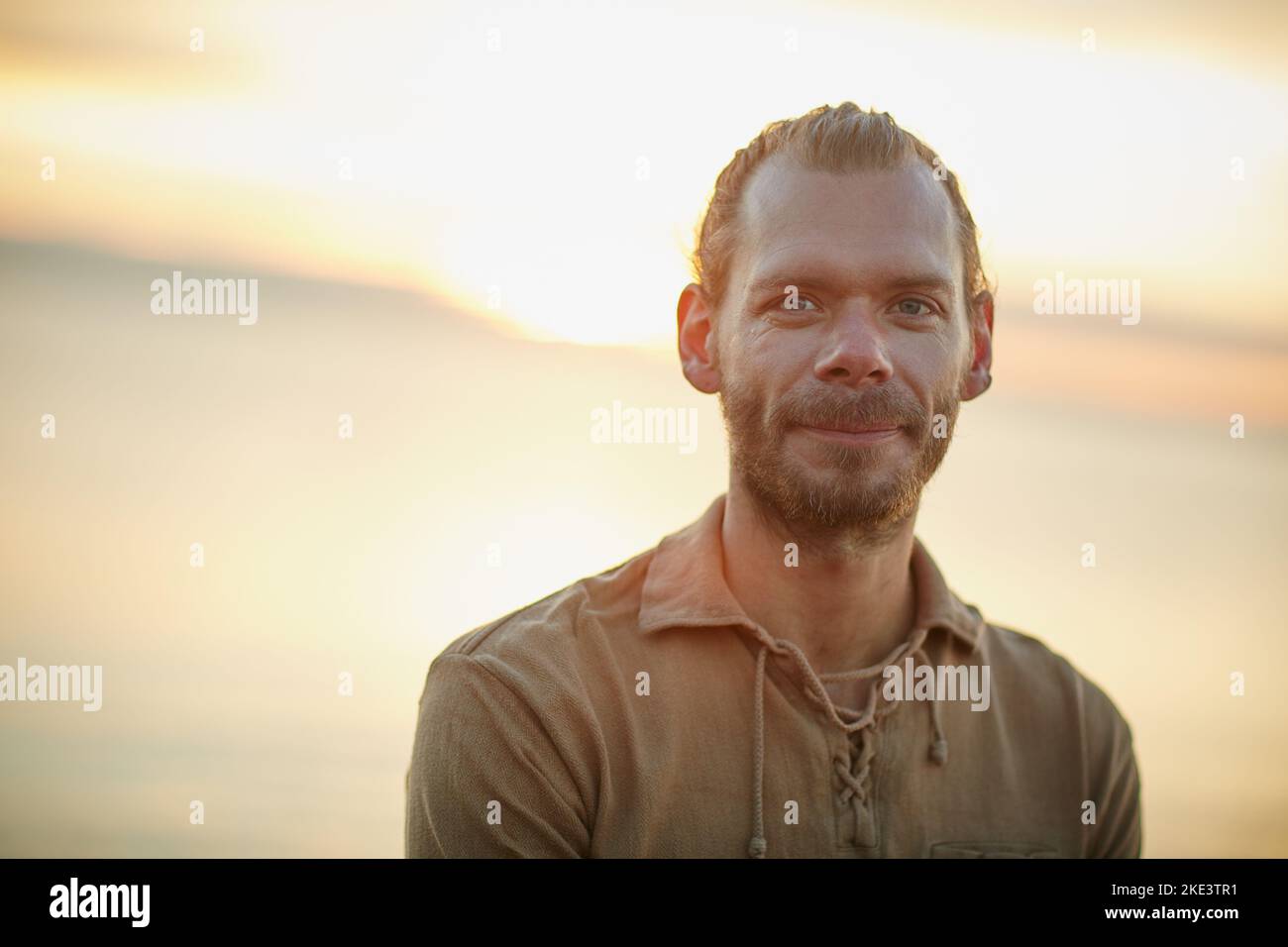 Only in nature am I truly at home. Portrait of a man spending a ...