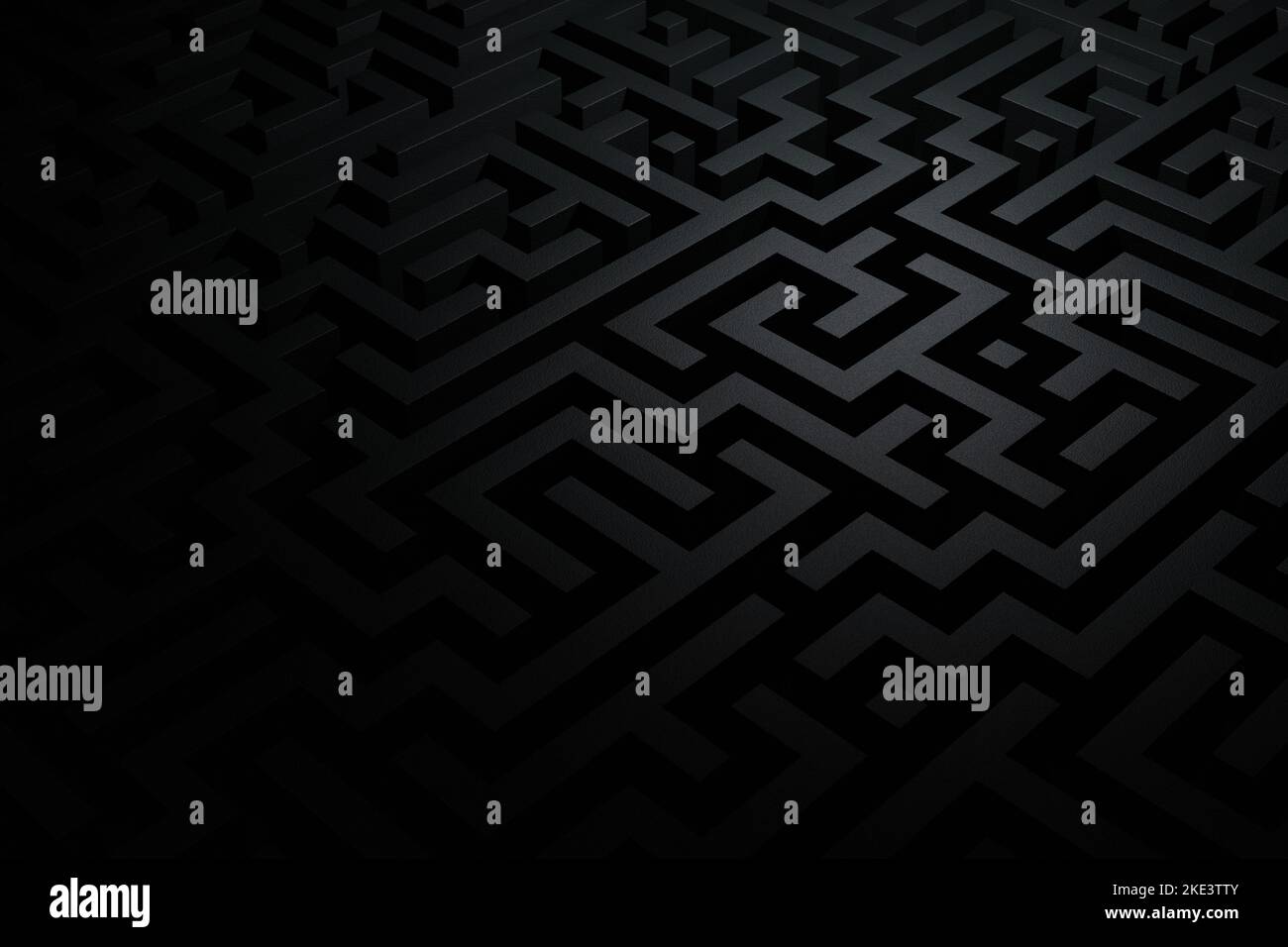 Concept hopelessness. Infinite dark labyrinth as a symbol of endless ...