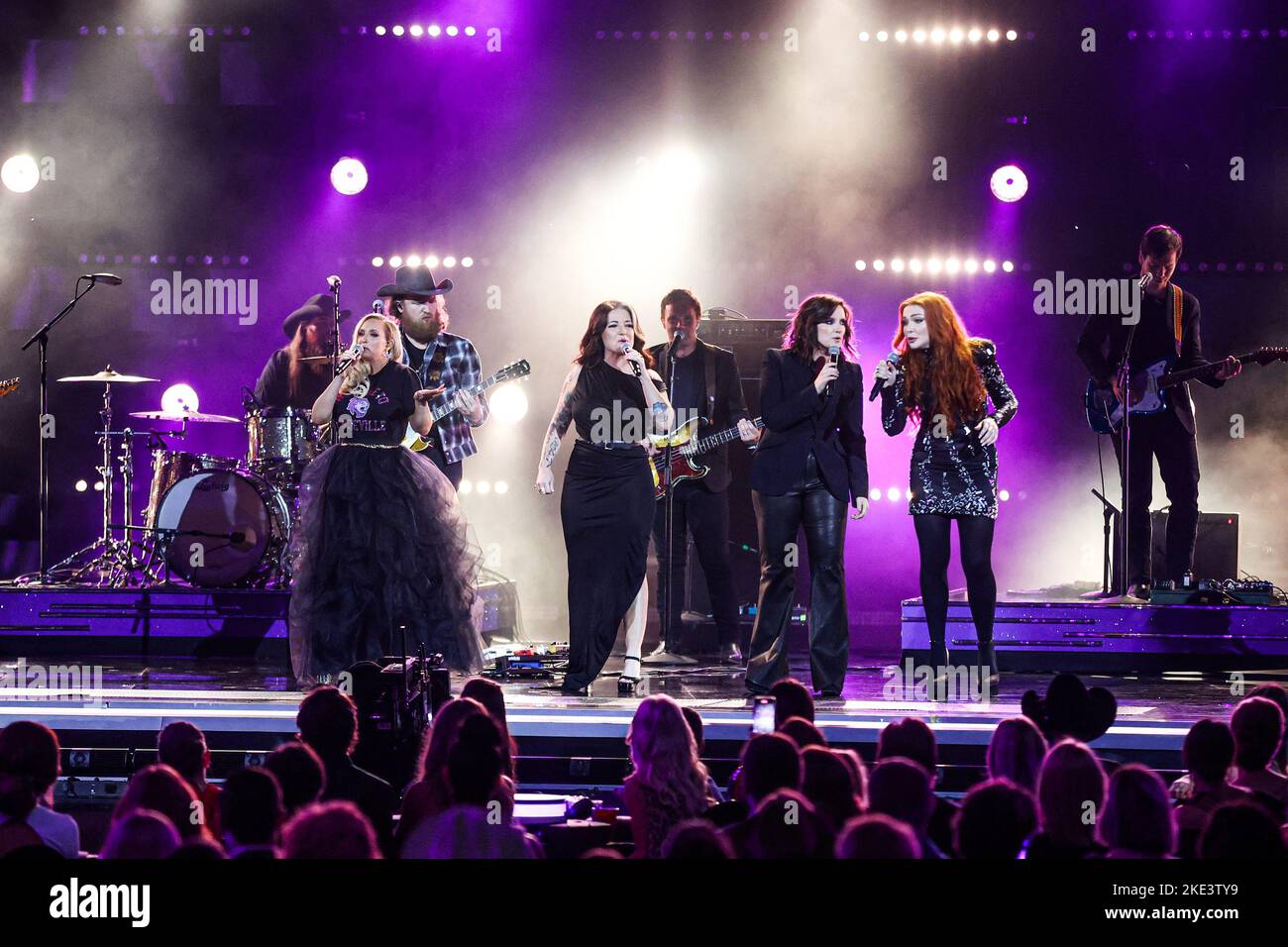 Pillbox Patti, Ashley McBryde, Brandy Clark and Caylee Hammack onstage ...