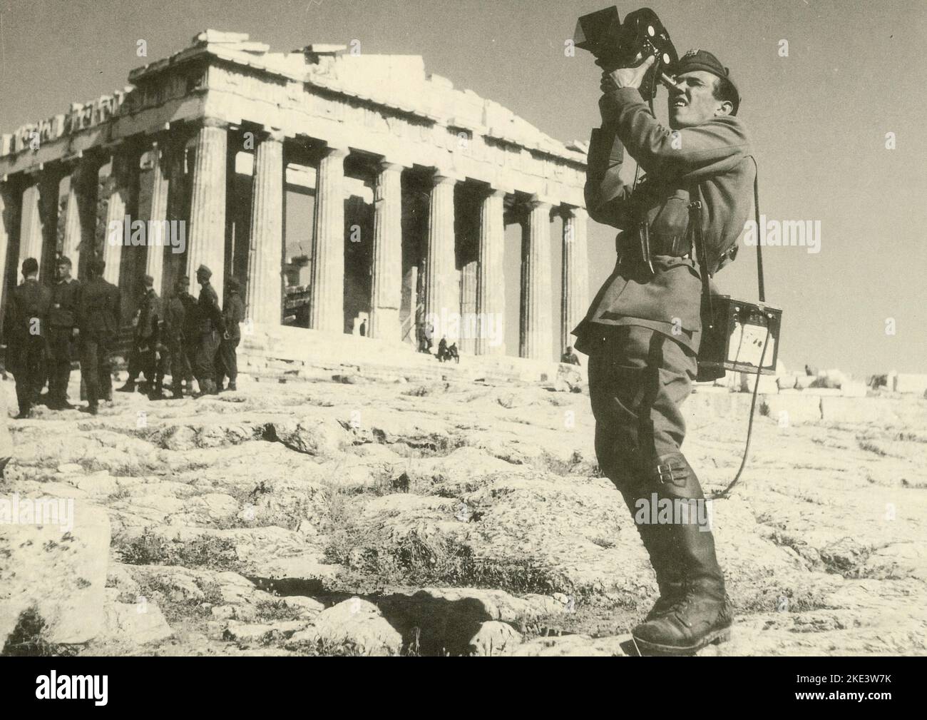 Italian army troop in Athens, Greece 1941 Stock Photo - Alamy