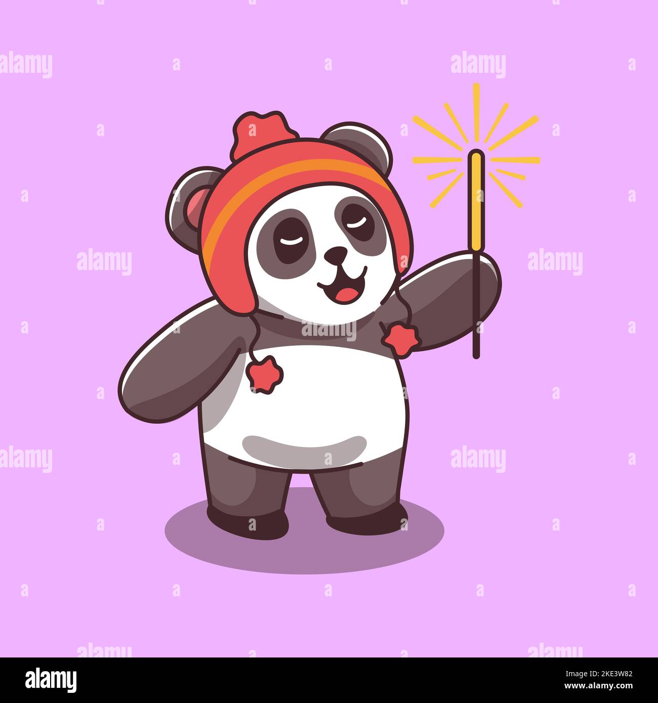 Panda hat illustration vector hi-res stock photography and images - Alamy