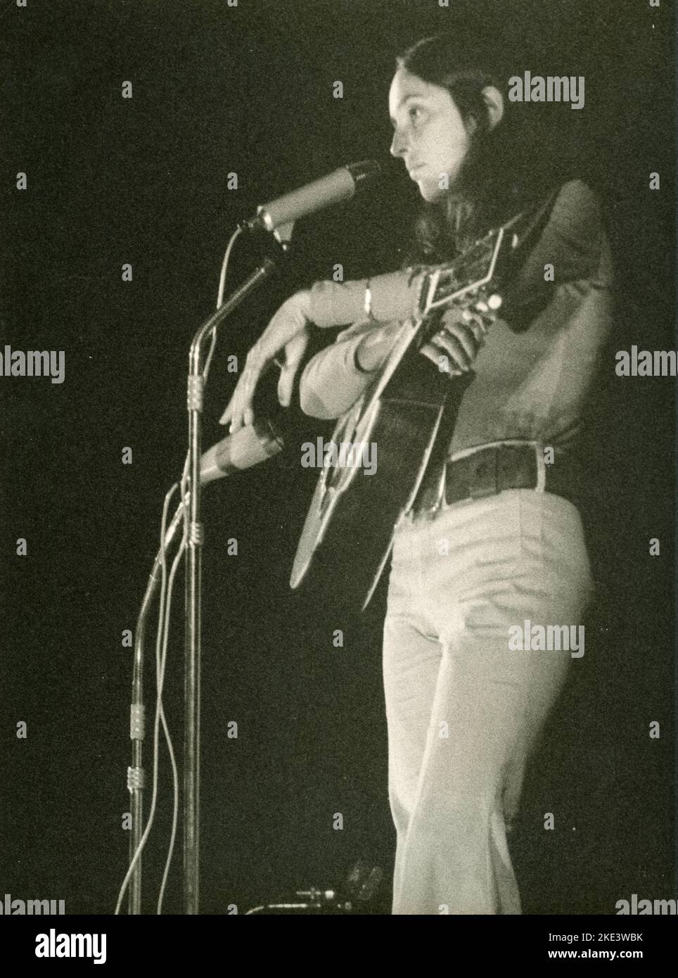 American singer, songwriter and activist Joan Baez, 1970s Stock Photo ...