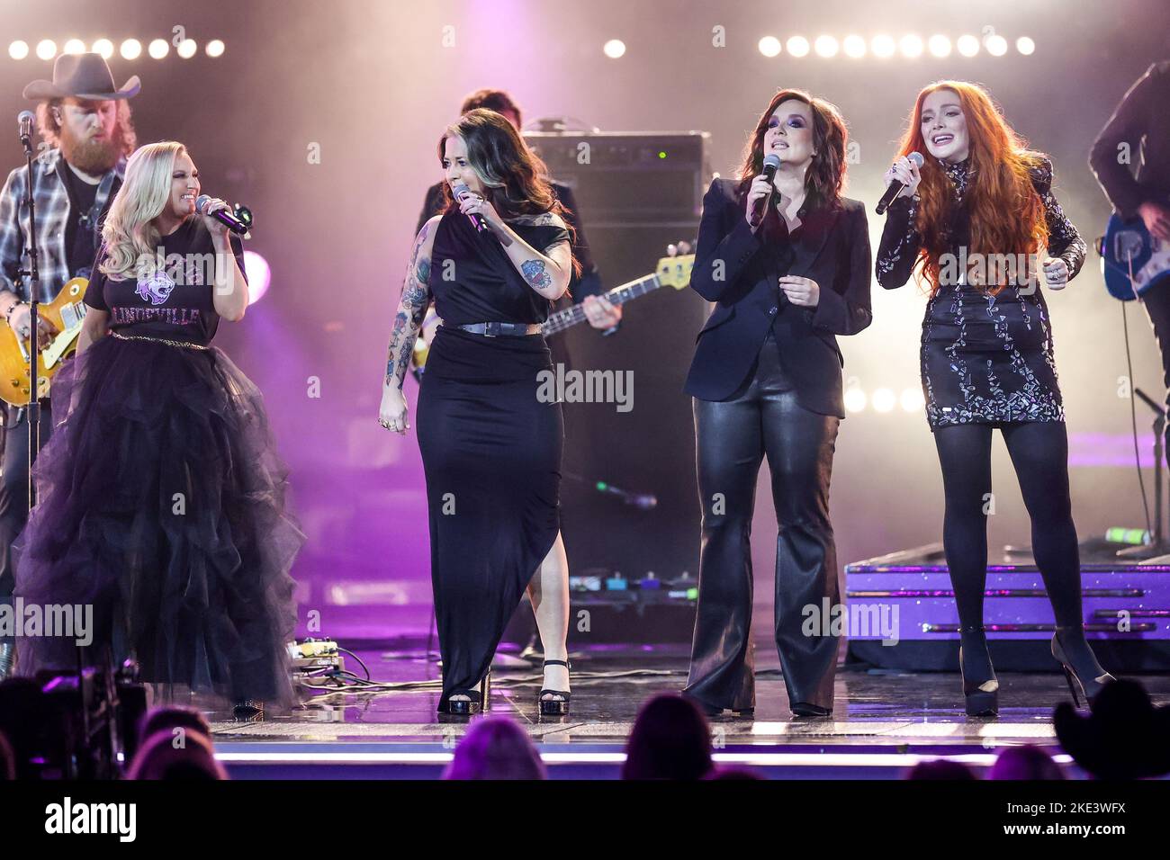 Pillbox Patti, Ashley McBryde, Brandy Clark and Caylee Hammack onstage ...