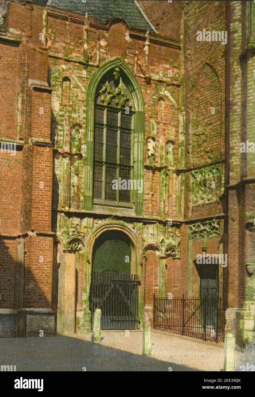 View of the entrance to St. Eusebius church, Arnhem, Holland 1920s ...