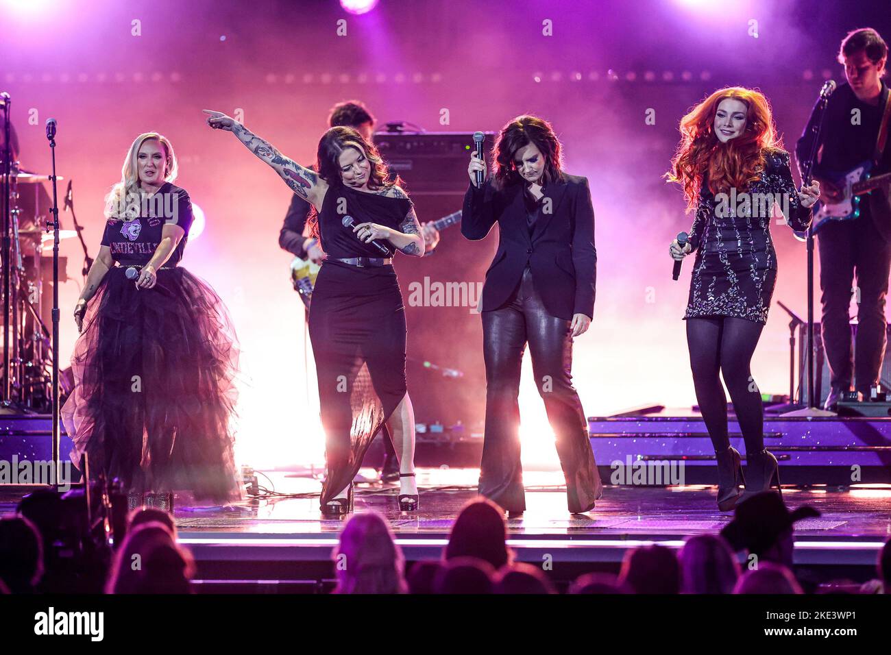 Pillbox Patti, Ashley McBryde, Brandy Clark and Caylee Hammack onstage ...