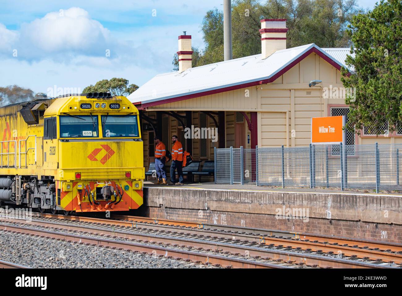 Train crew change at Willow Tree Railway Station in the Upper Hunter ...