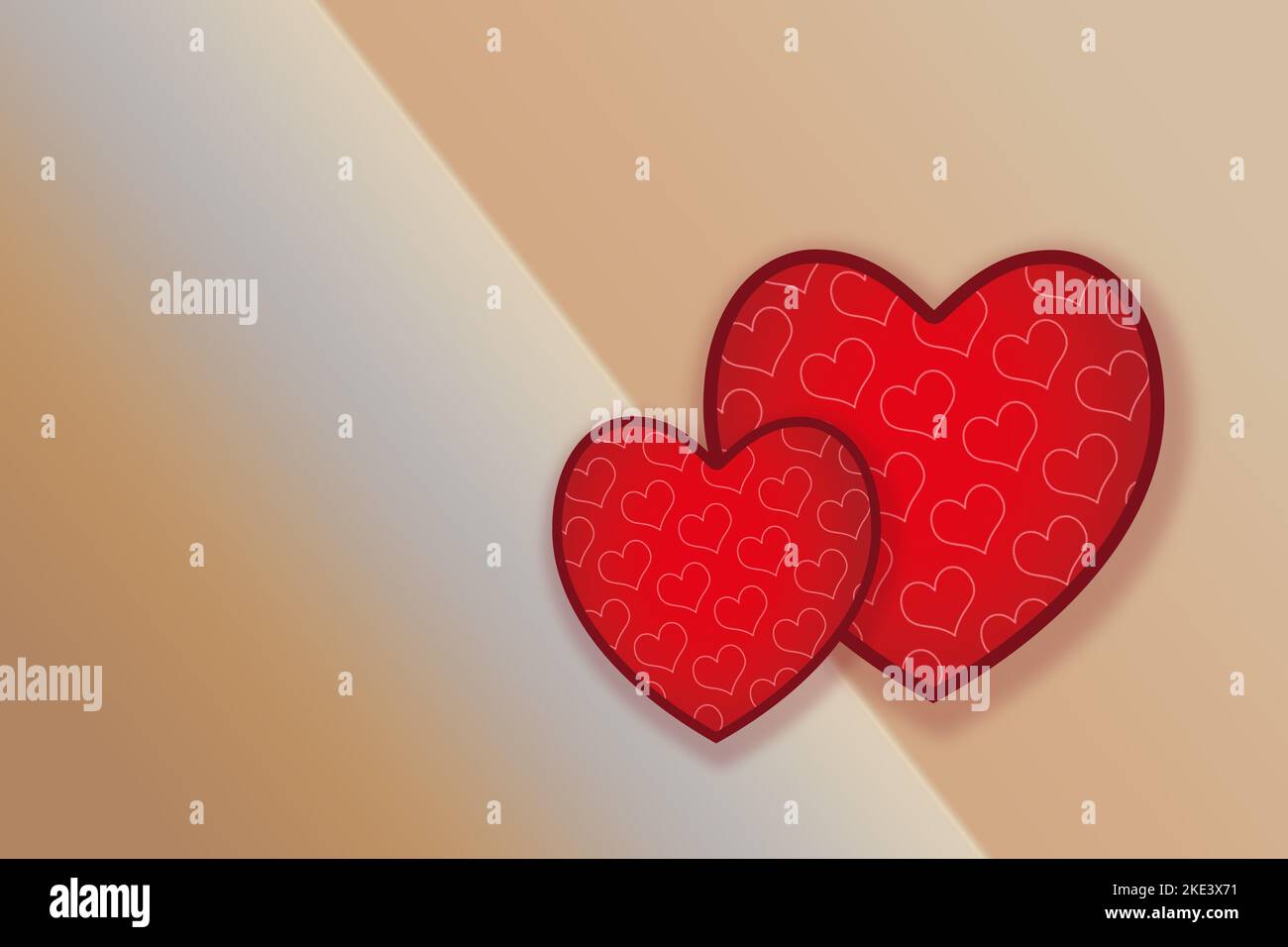 Elegant decorative heart pattern design for fabric, wallpaper, gift ...