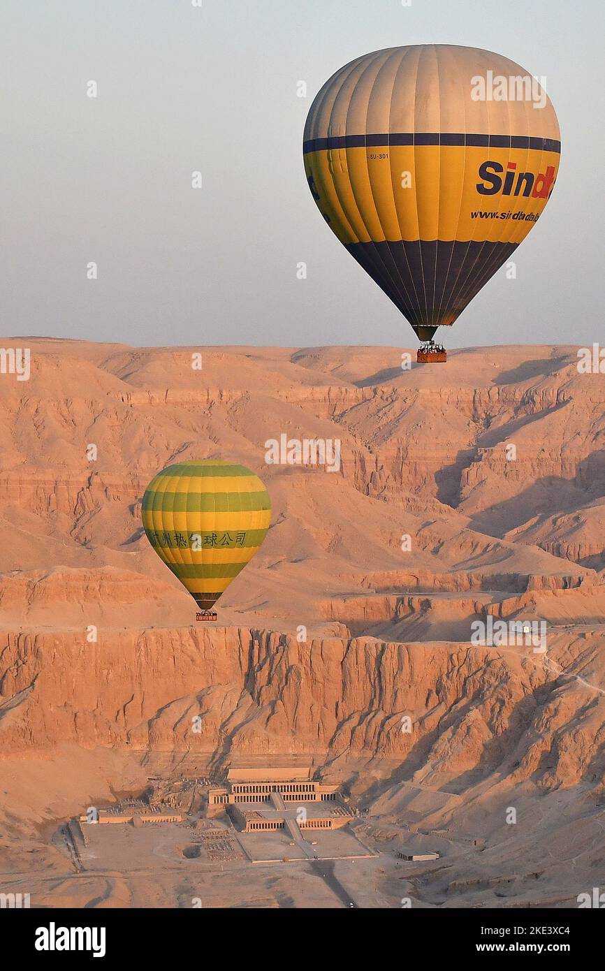 The balloon flight close to Luxor (ancient Thebes), Egypt, October 19 ...