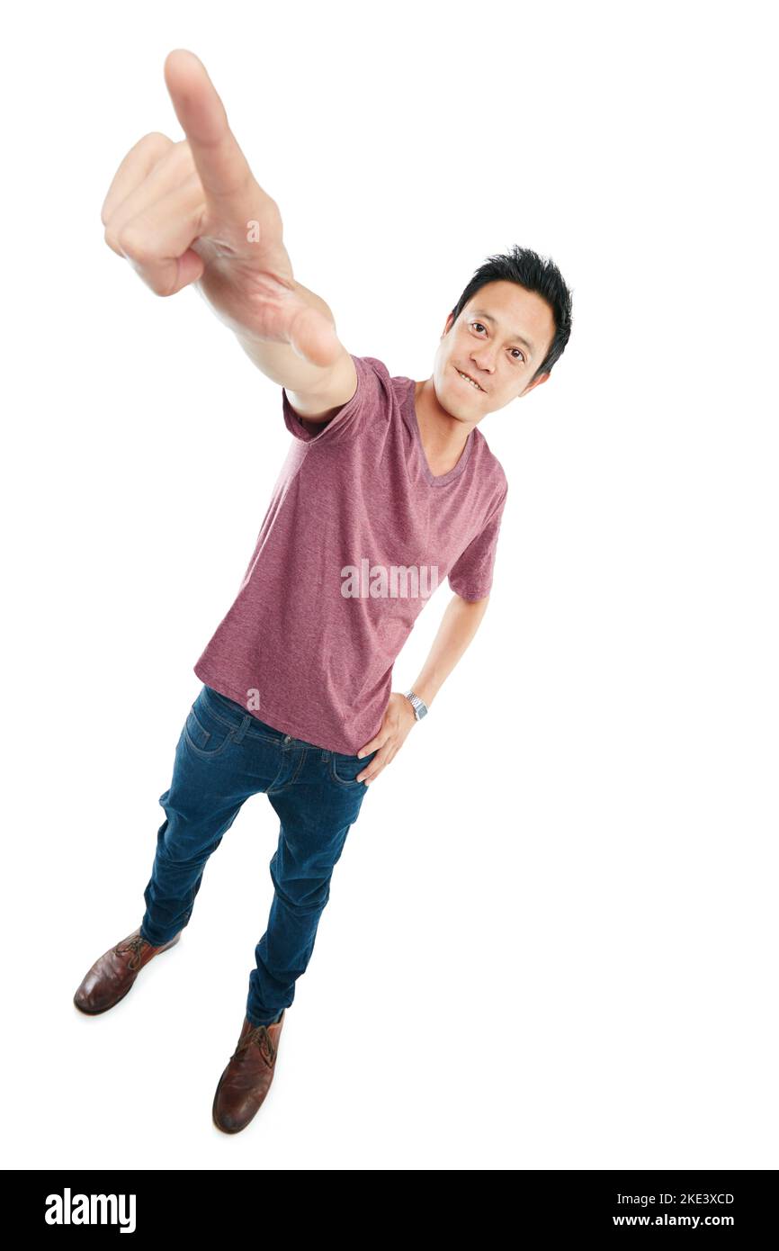 People pointing white background hi-res stock photography and images ...