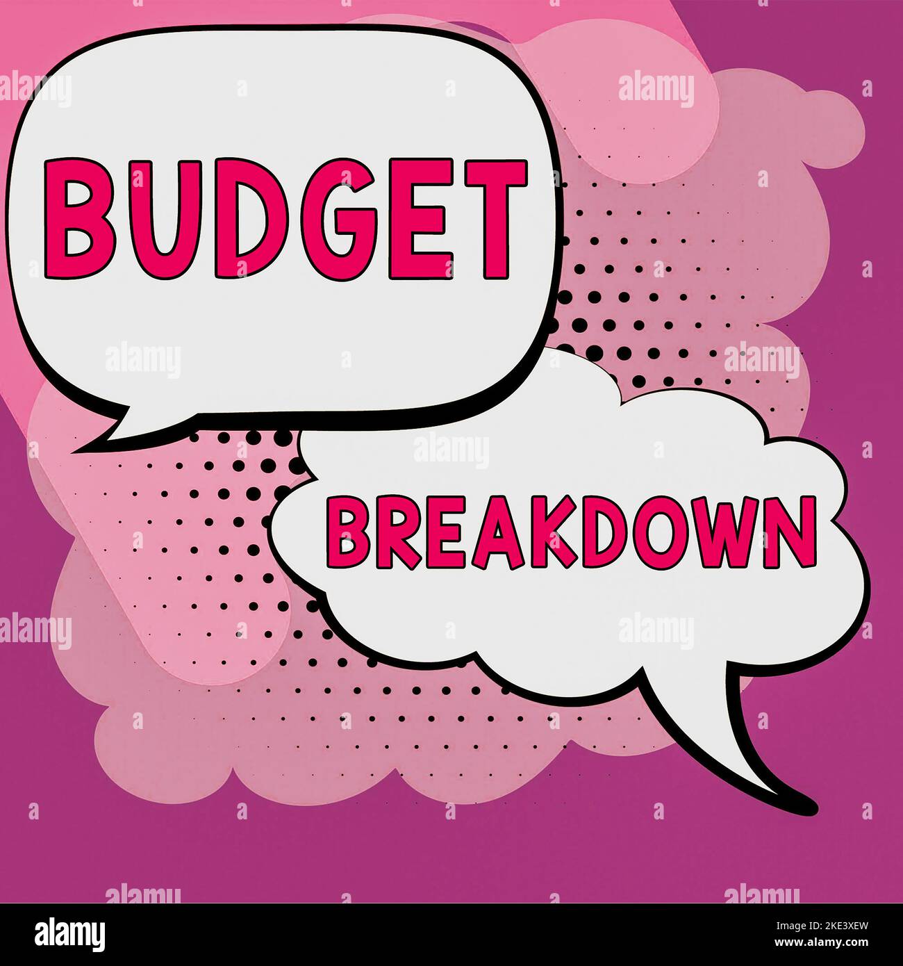 Hand writing sign Budget Breakdown. Business idea dividing the cost of ...
